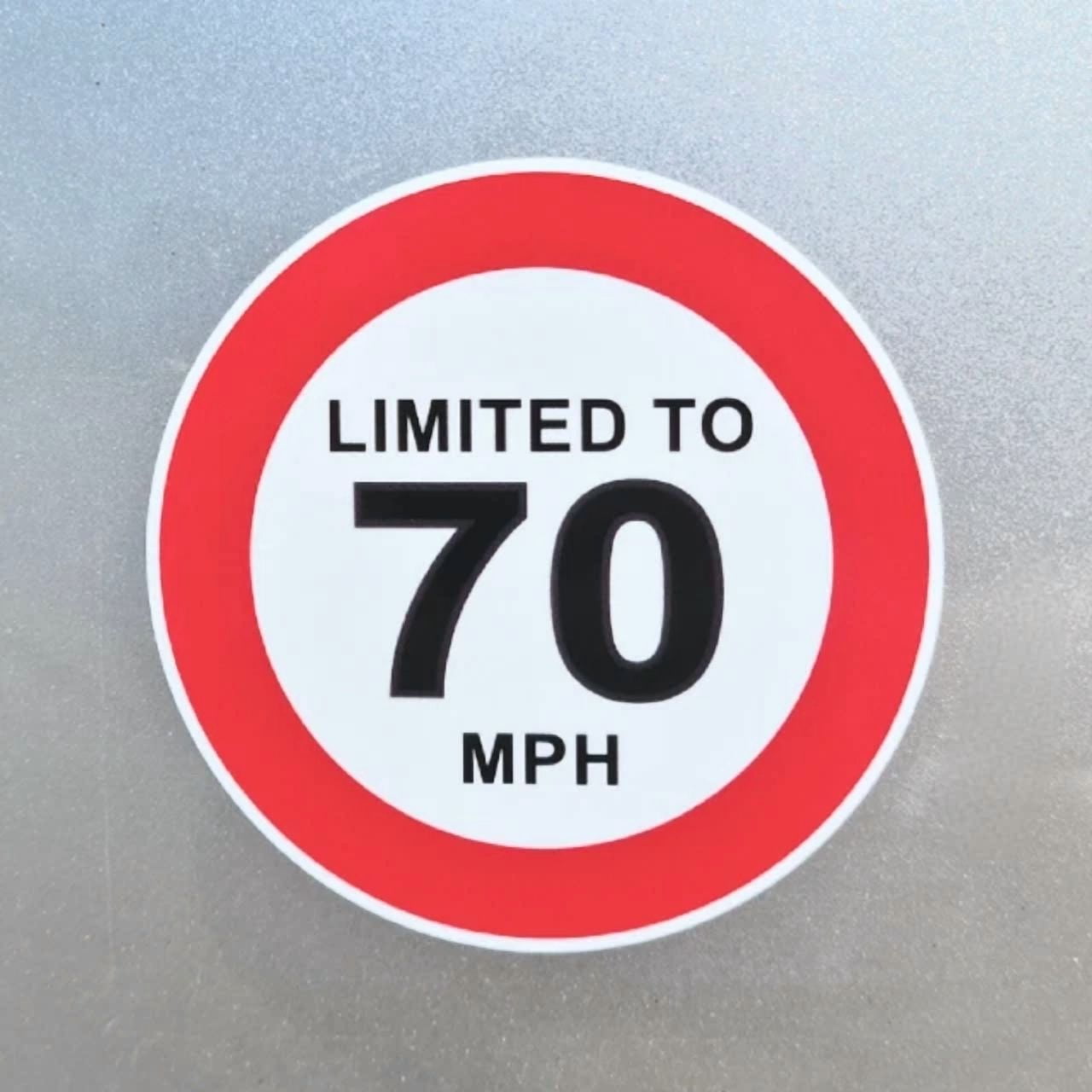 DOPASTICKER Limited To 70 Mph Speed Restriction Sticker Decal For Car ...