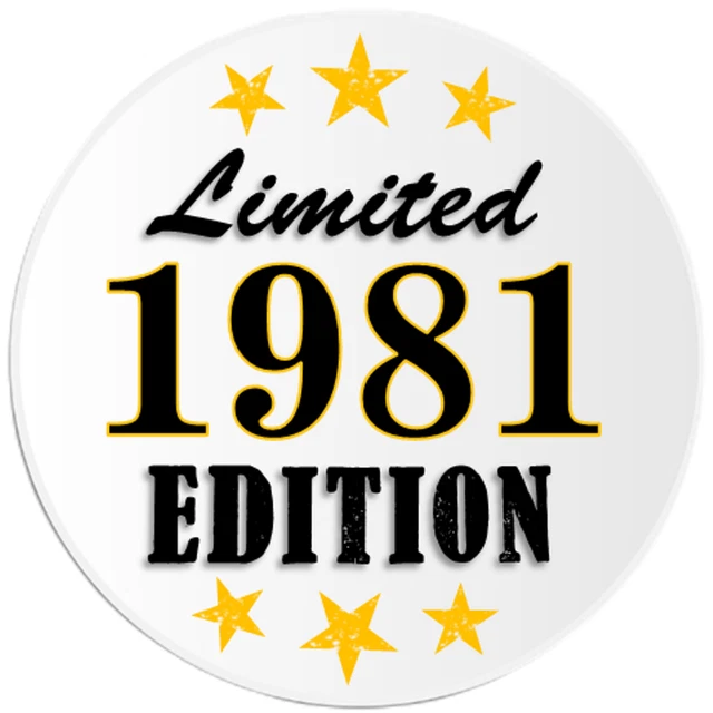 DOPASTICKER Limited Edition 1981 Sticker, Birthday Birth Year Age Phone ...