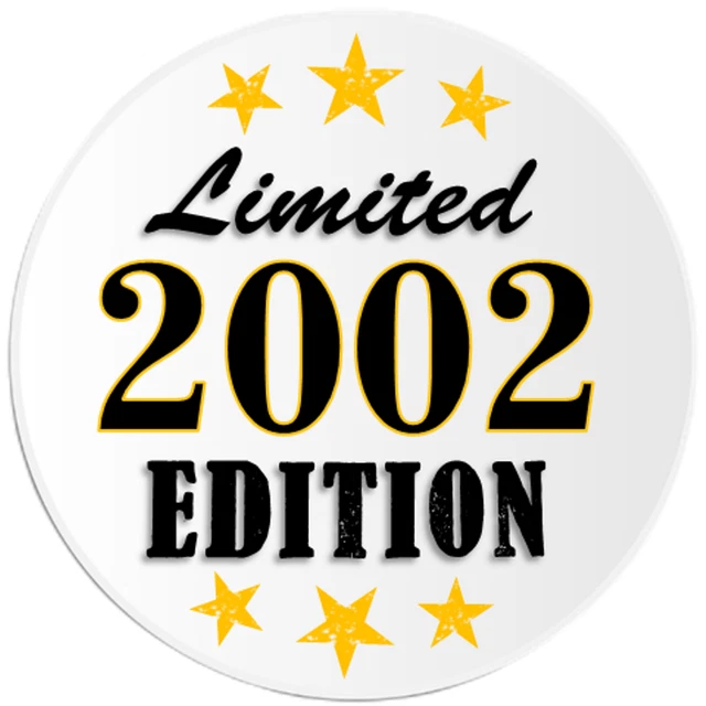 DOPASTICKER Limited Edition 2002, Birthday Birth Year Age Phone Decal ...