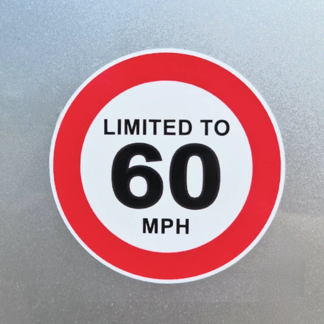 DOPASTICKER Limited To 60 Mph Speed Restriction Sticker For Car Van ...