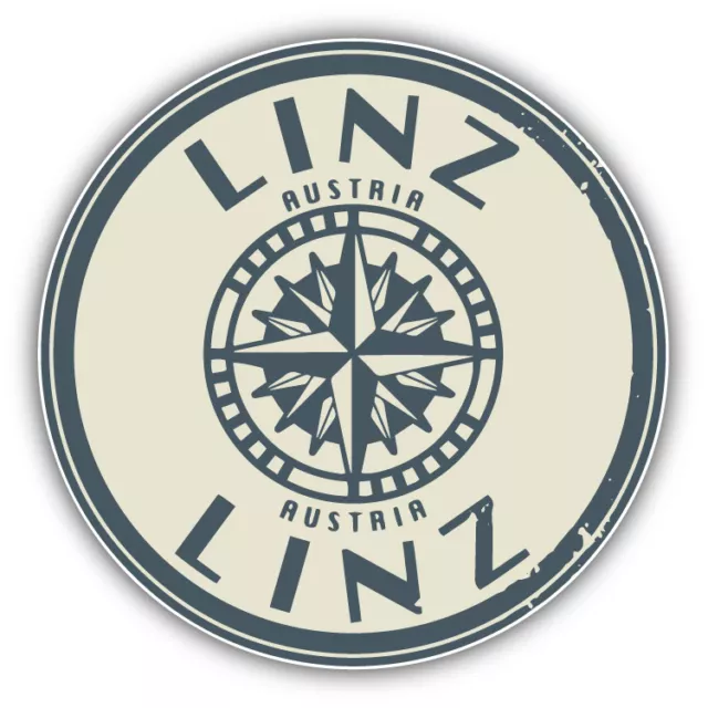 DOPASTICKER Linz Austria Grunge Travel Stamp Sticker Decal Phone Decal ...