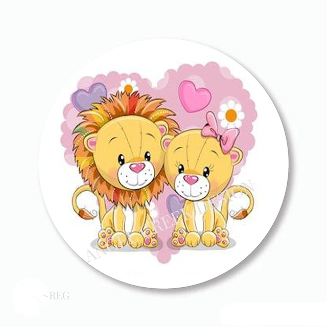 DOPASTICKER Lion And Lioness Scrapbook Stickers Safari Phone Decal ...