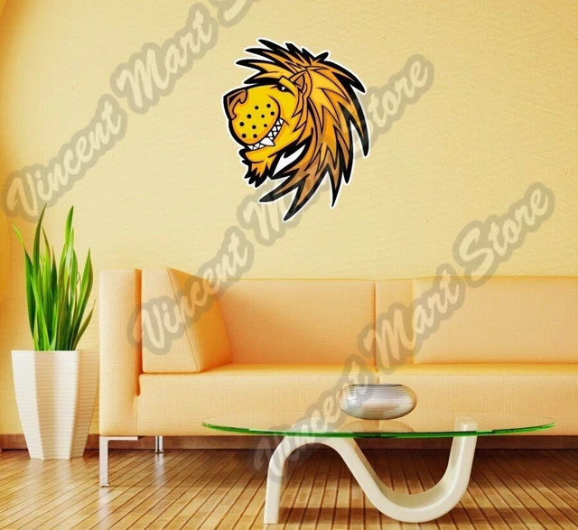 DOPASTICKER Lion Cartoon Smiley Face Smile Wall Sticker Room Interior ...