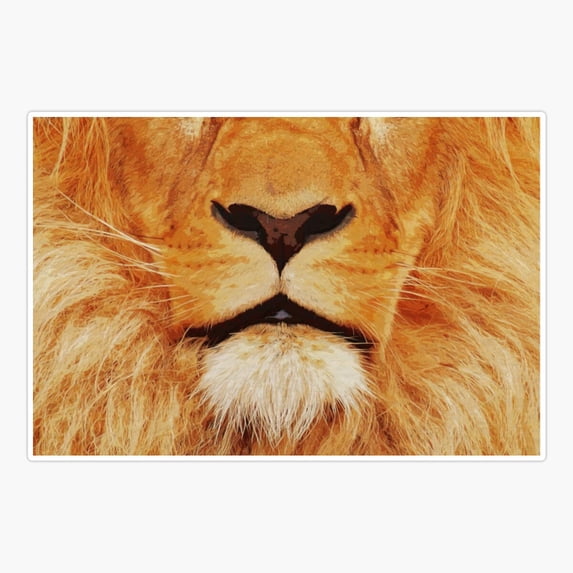 DOPASTICKER Lion Face Mask, King Of Jungle Sticker, Phone Sticker Car ...
