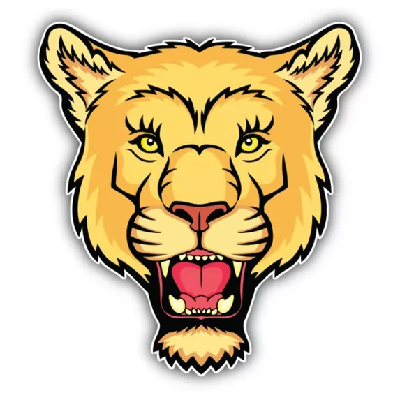 DOPASTICKER Lion Head Mscot Sticker Decal Phone Decal Water Bottle ...