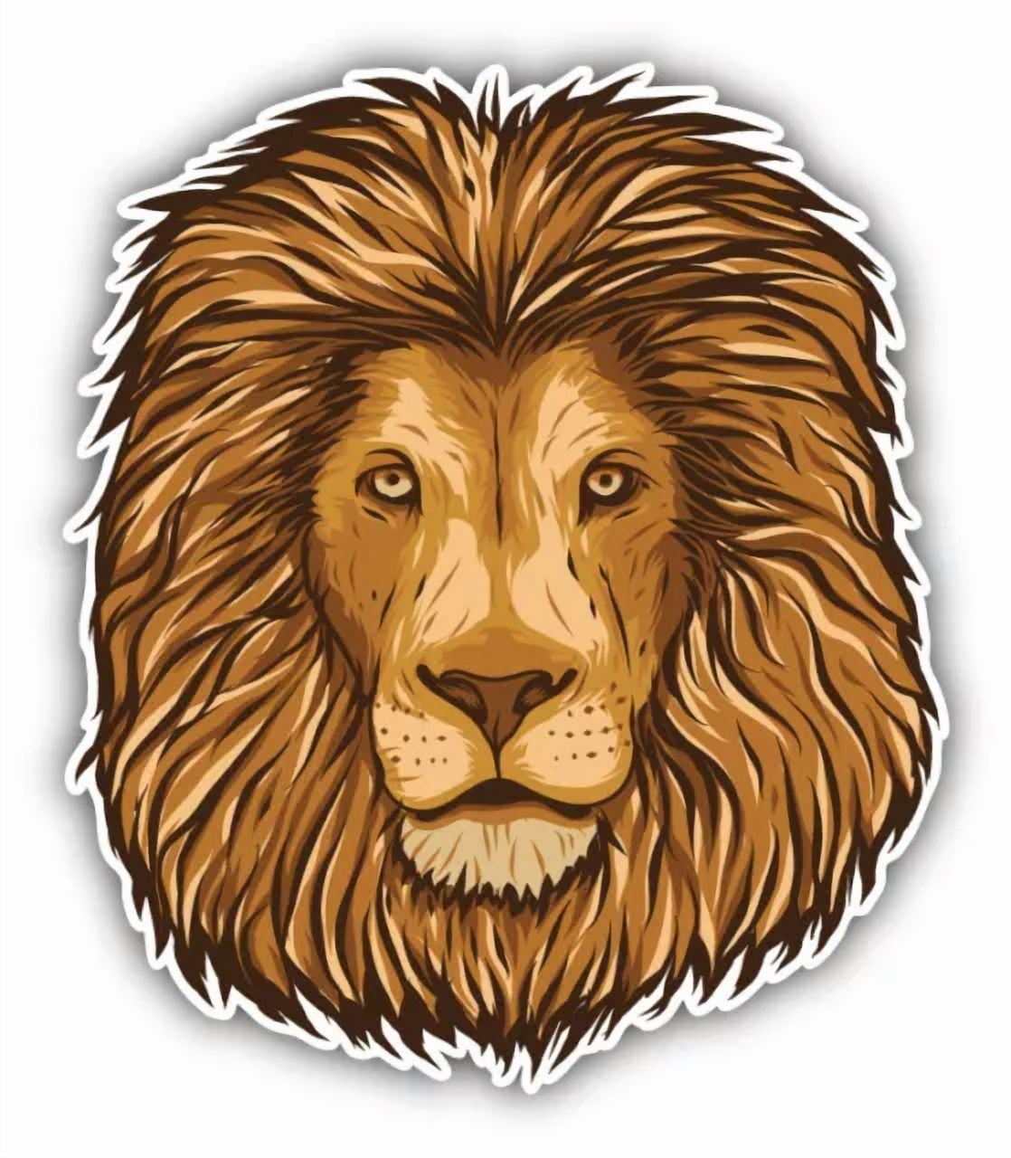 DOPASTICKER Lion Head Sticker Decal Phone Decal Water Bottle Stickers ...