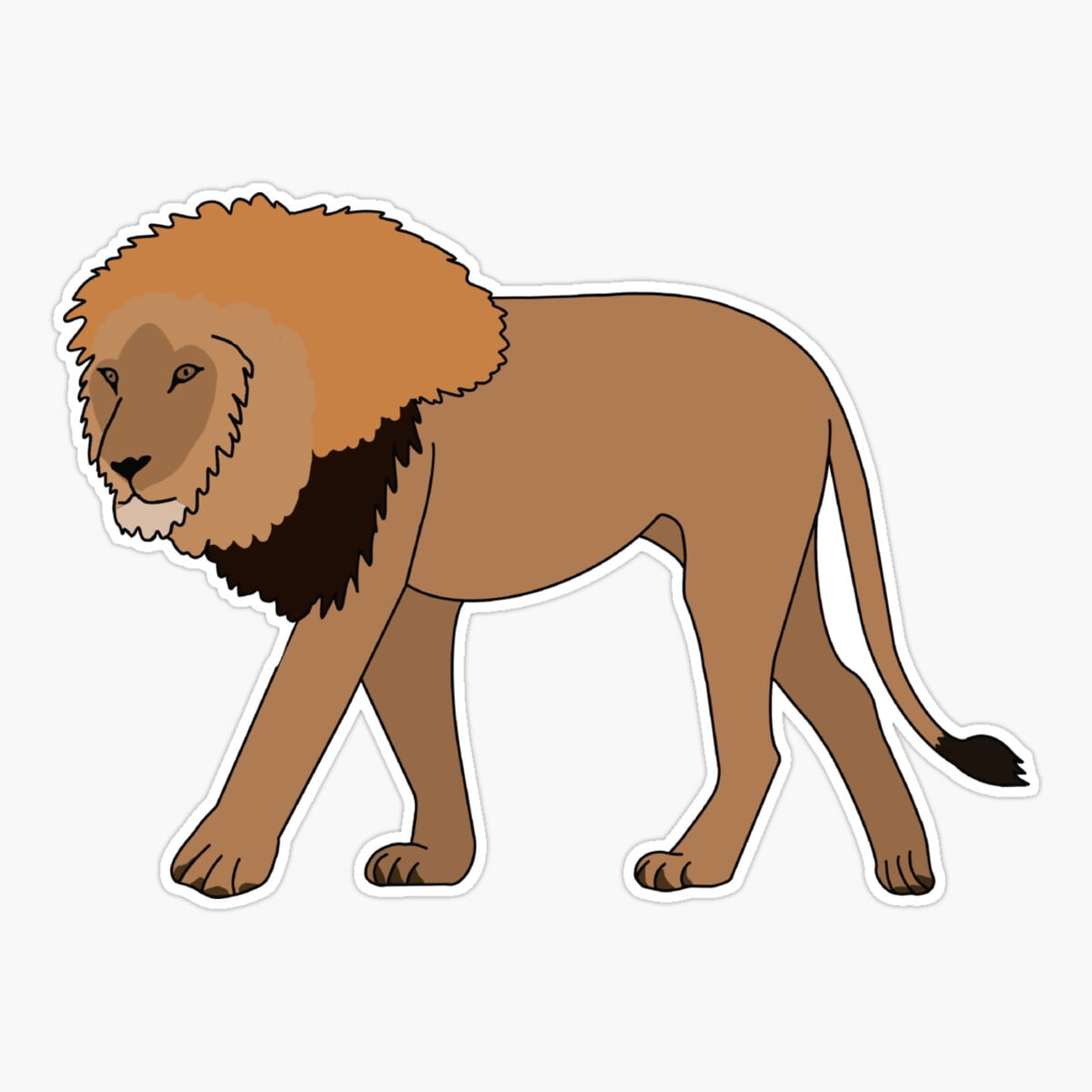 DOPASTICKER Lion Sticker, Phone Sticker Water Bottle Sticker Car ...