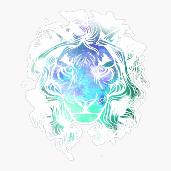 DOPASTICKER Lion Tribe Neon Color King Leo Animal Lover Gift Sticker ...