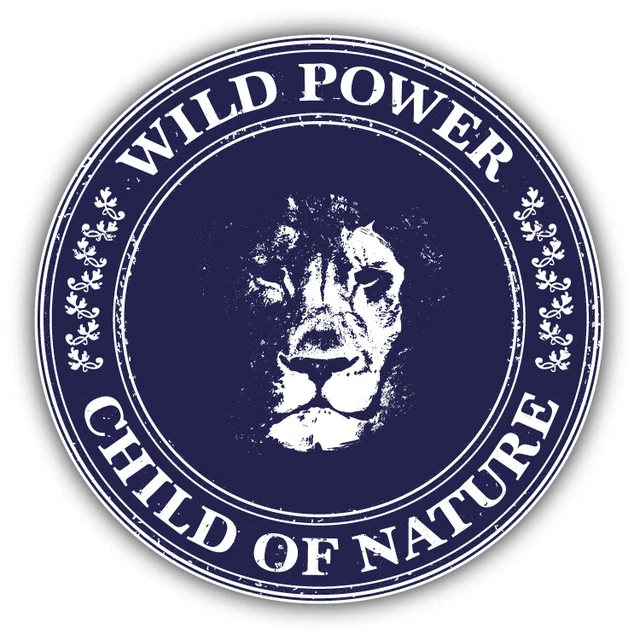 DOPASTICKER Lion Wild Power Grunge Rubber Car Sticker Phone Decal Water ...