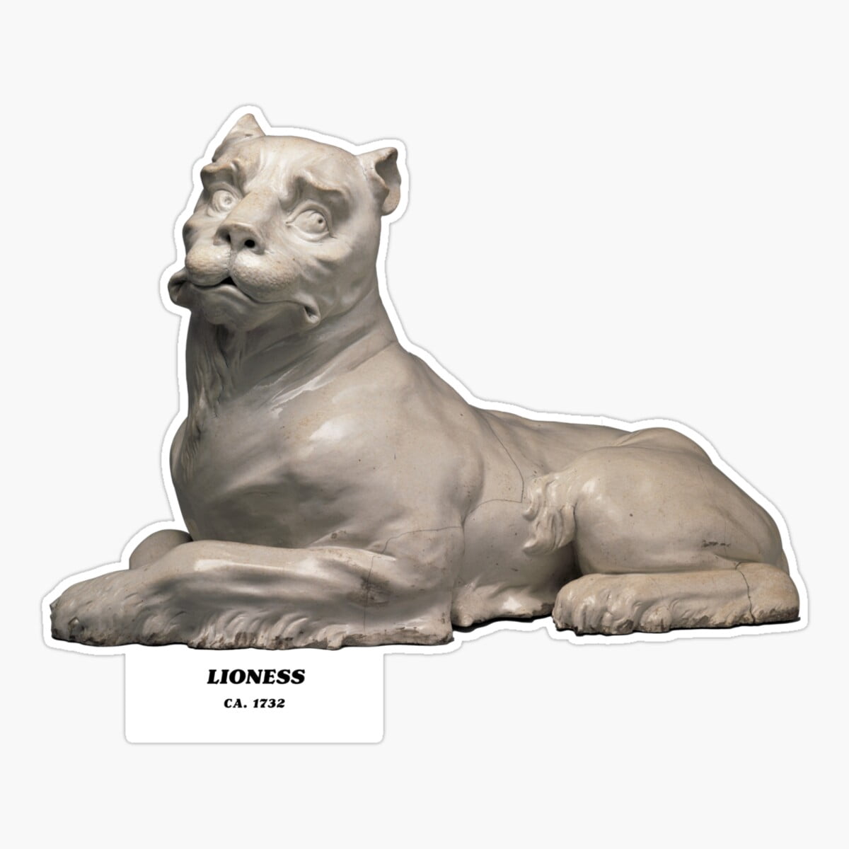 DOPASTICKER Lioness, Ca. 1732 Sticker, Phone Sticker Car Stickers ...