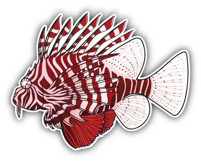 DOPASTICKER Lionfish Sticker Decal Phone Decal Water Bottle Stickers ...