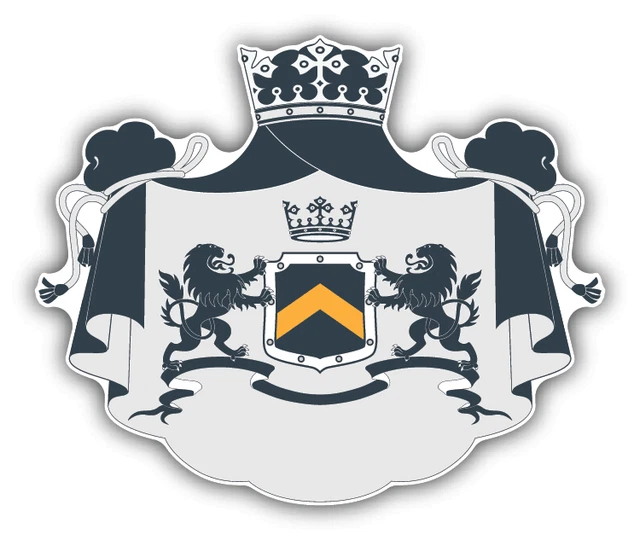 DOPASTICKER Lions Crown Heraldic Sticker Decal Phone Decal Water Bottle ...