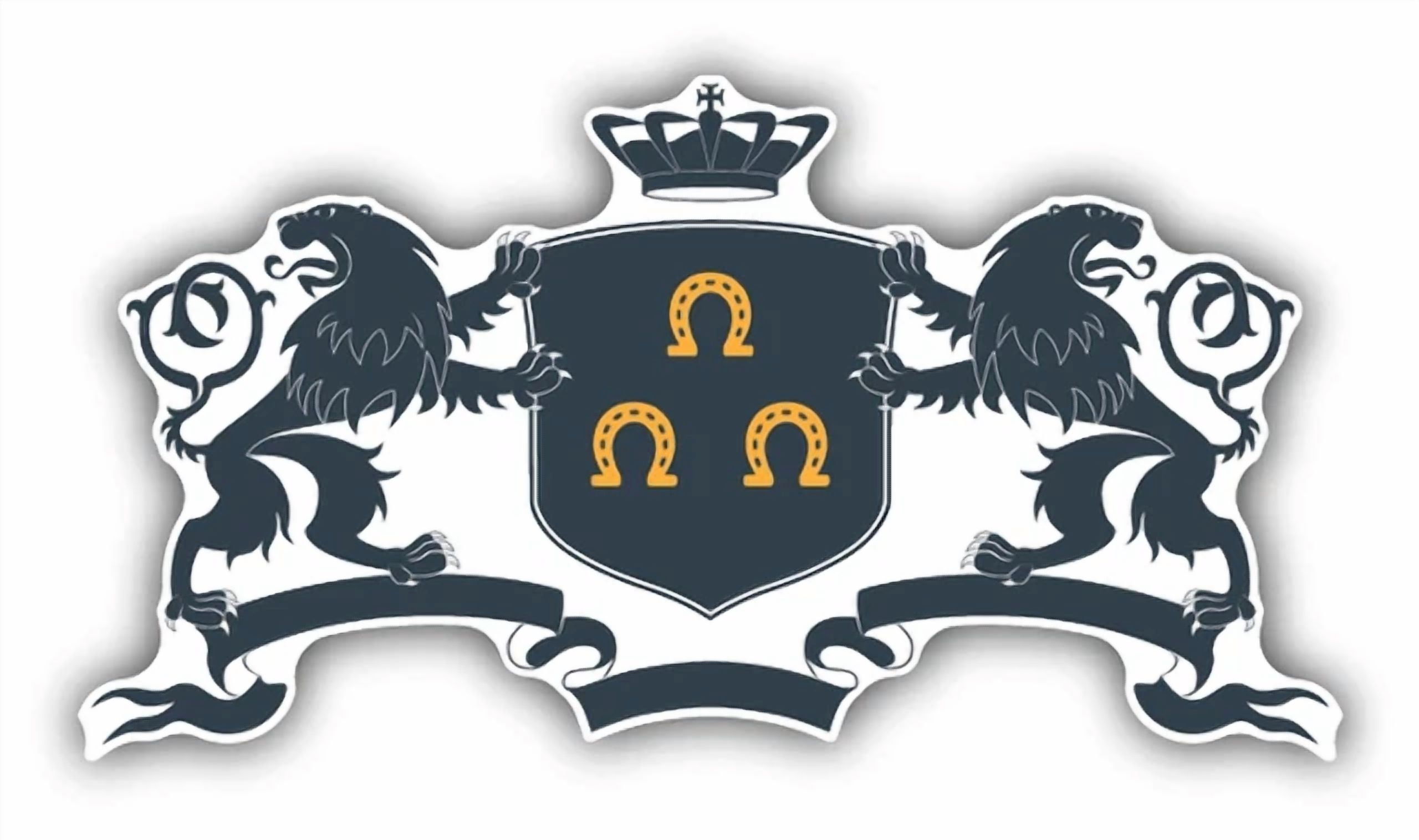 DOPASTICKER Lions Crown Horseshoe Heraldic Sticker Decal Phone Decal ...