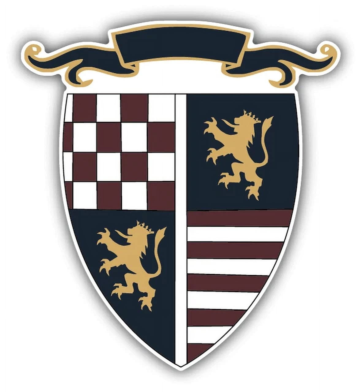 DOPASTICKER Lions Shield Crest Badge Sticker Decal Phone Decal Water ...