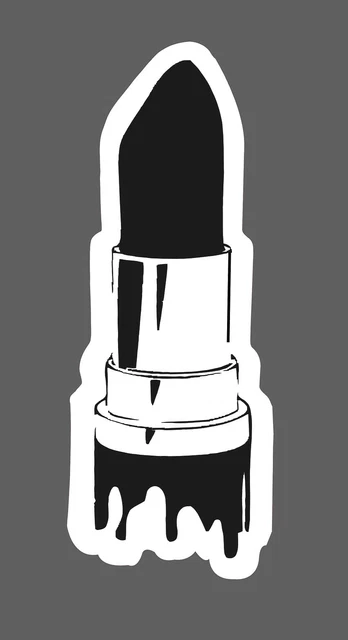 DOPASTICKER Lipstick Sticker Melting Black Beauty Love Makeup Sticker ...