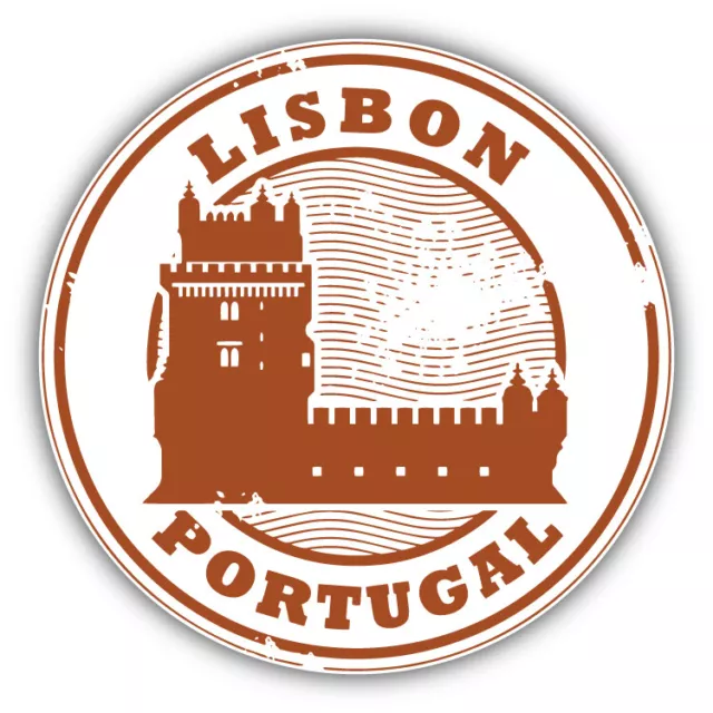DOPASTICKER Lisbon Portugal Grunge Travel Car Sticker Phone Decal Water ...