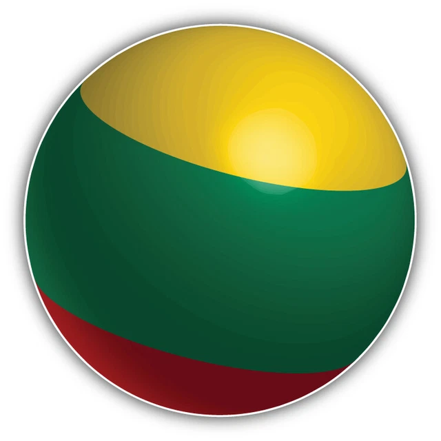 DOPASTICKER Lithuania Flag Ball Car Sticker Phone Decal Water Bottle ...