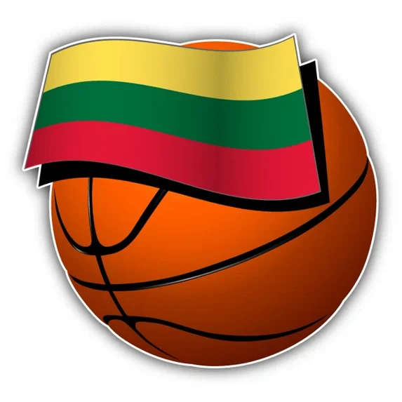 DOPASTICKER Lithuania Flag On Basketball Ball Car Sticker Phone Decal ...
