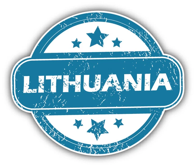 DOPASTICKER Lithuania Grunge Rubber Car Sticker Phone Decal Water ...