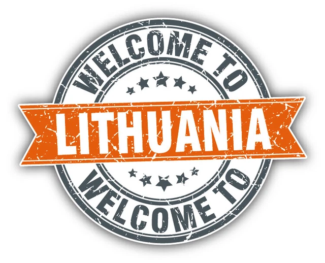 DOPASTICKER Lithuania Grunge Welcome Label Car Sticker Phone Decal ...