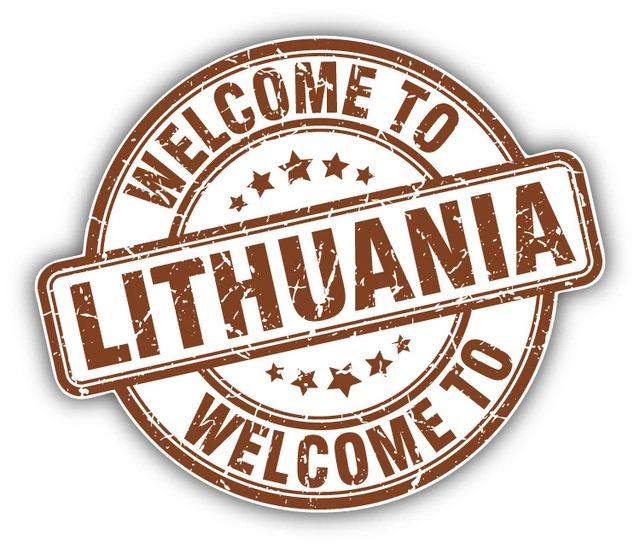 DOPASTICKER Lithuania Grunge Welcome Travel Car Sticker Phone Decal ...