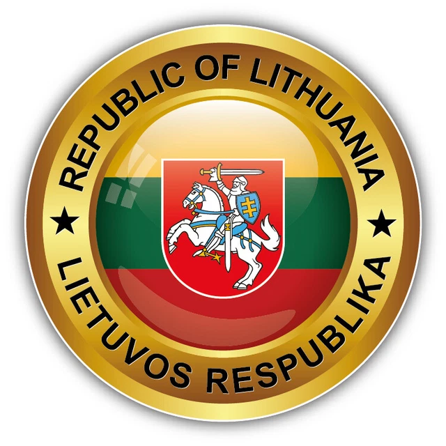 DOPASTICKER Lithuania Label Car Sticker Phone Decal Water Bottle ...