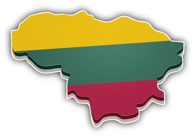 DOPASTICKER Lithuania Map Flag Sticker Decal Phone Decal Water Bottle ...