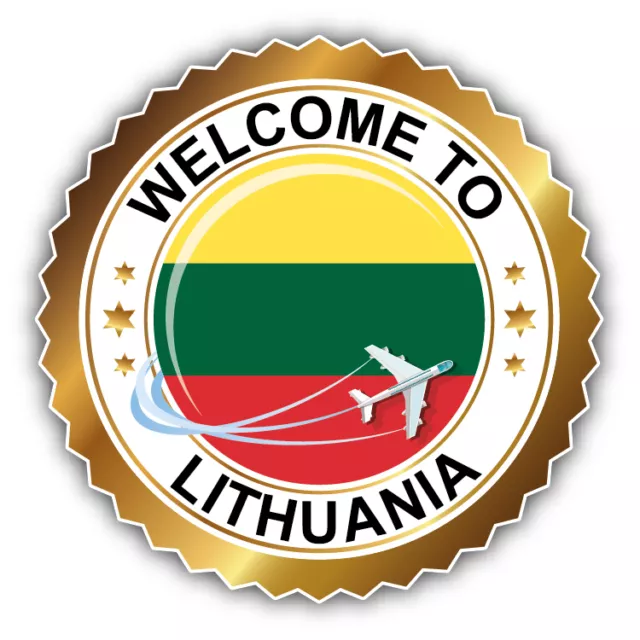 DOPASTICKER Lithuania Welcome Sticker Decal Phone Decal Water Bottle ...