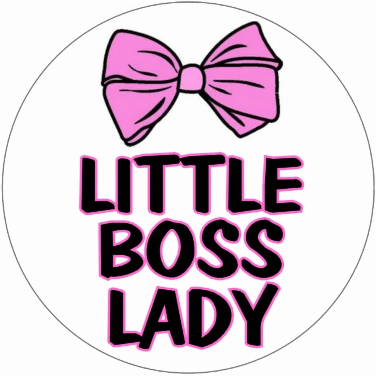 DOPASTICKER Little Boss Lady, Pink Bow Bossy Phone Decal Water Bottle ...