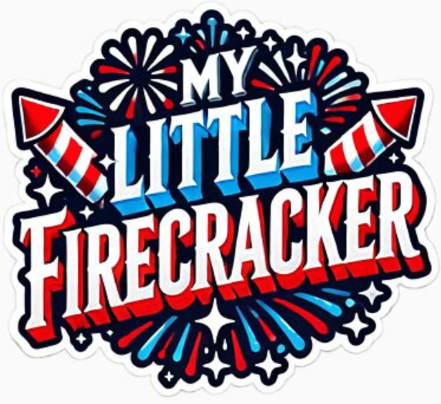 DOPASTICKER My Little Firecracker Sticker Decal Fireworks Patriotic 4Th ...