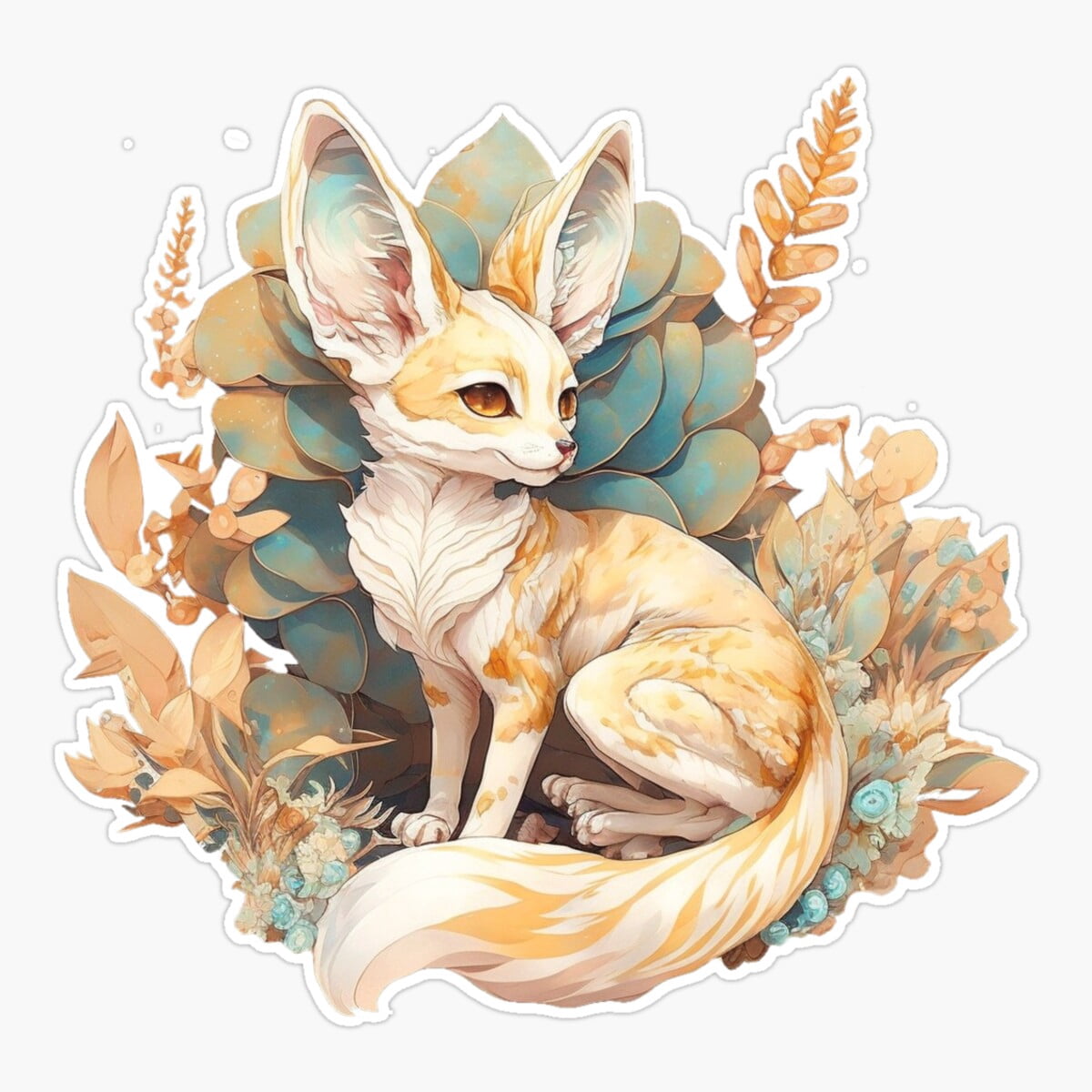 DOPASTICKER Little Fox Sticker, Phone Sticker Car Stickers, Birthday ...
