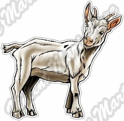 DOPASTICKER Little Goat Farming Farm Animal Live Stock Car Sticker ...