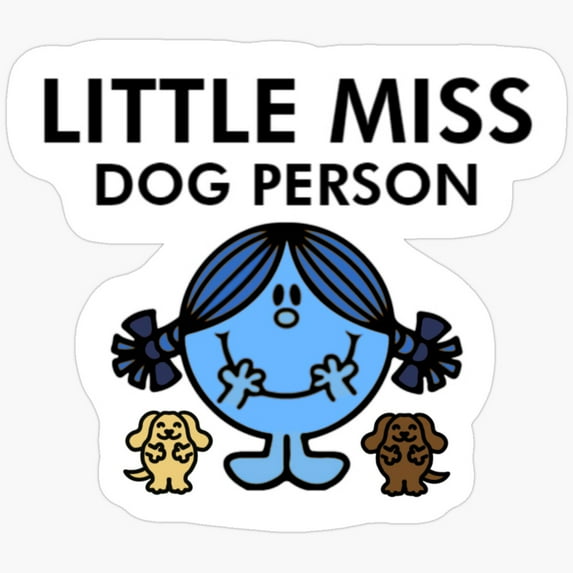 DOPASTICKER Little Miss Dog Person Sticker, Waterproof Decal For Pet Lovers Phone Decal Water ...