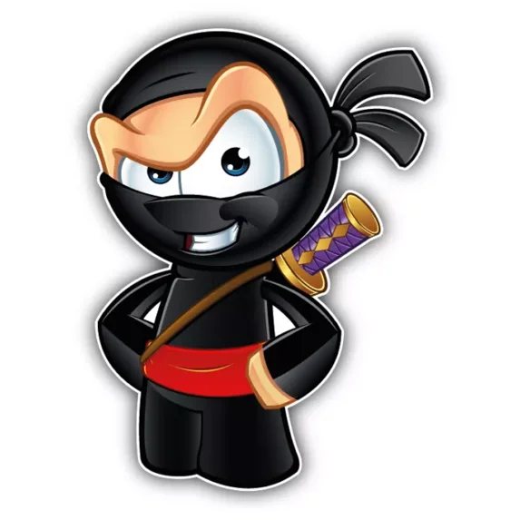 DOPASTICKER Little Ninja Kid Sticker Decal Phone Decal Water Bottle ...
