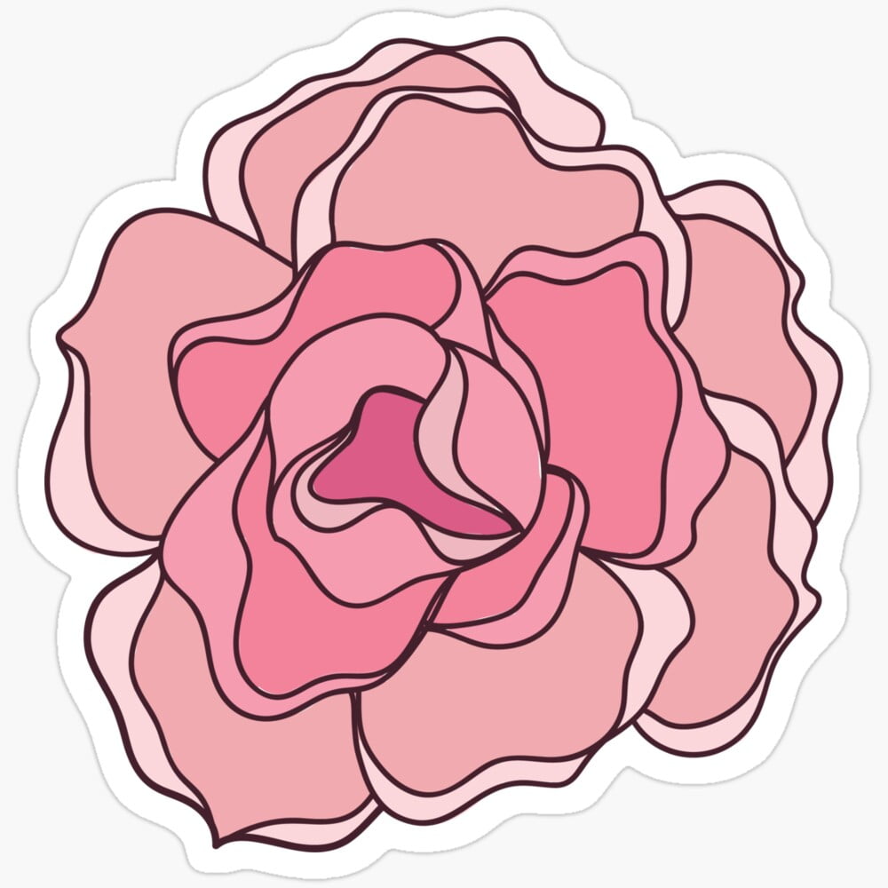 DOPASTICKER Little Pink Flower Sticker Phone Sticker, Latop Sticker ...