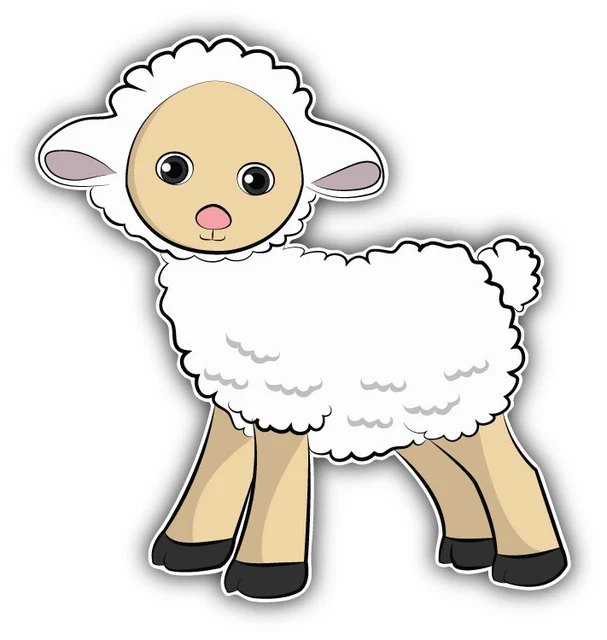 DOPASTICKER Little Sheep Sticker Decal Phone Decal Water Bottle ...