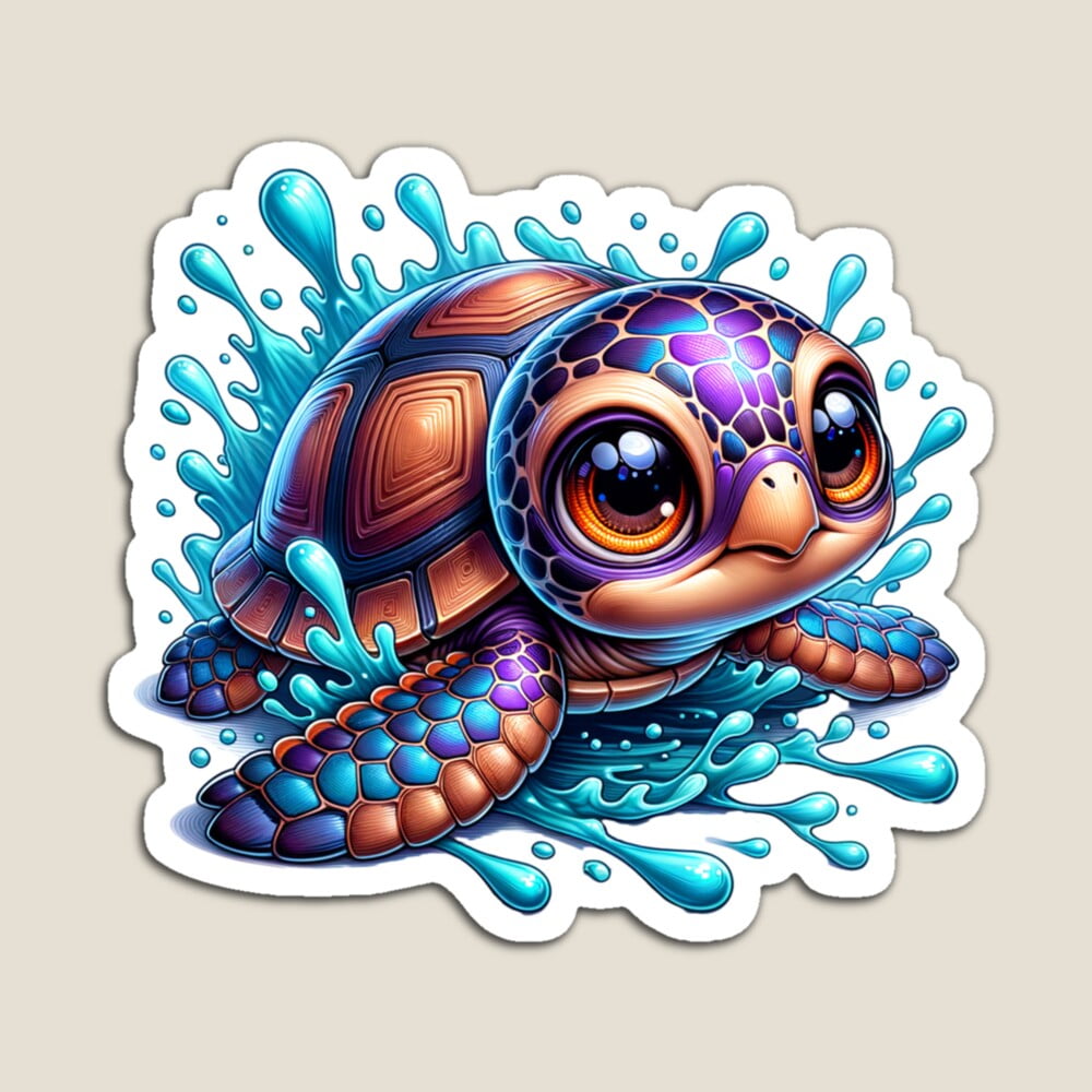 DOPASTICKER Little Turtle - Baby Turtle - Turtle Drawing - Turtle For ...