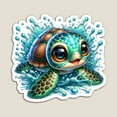 DOPASTICKER Little Turtle - Baby Turtle - Turtle Drawing - Turtle ...