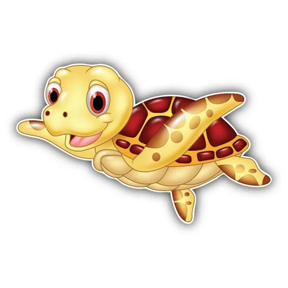DOPASTICKER Little Turtle Sticker Decal Phone Decal Water Bottle ...