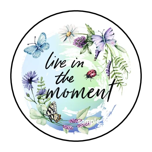 DOPASTICKER Live In The Moment Stickers Butterflies Phone Decal Water ...