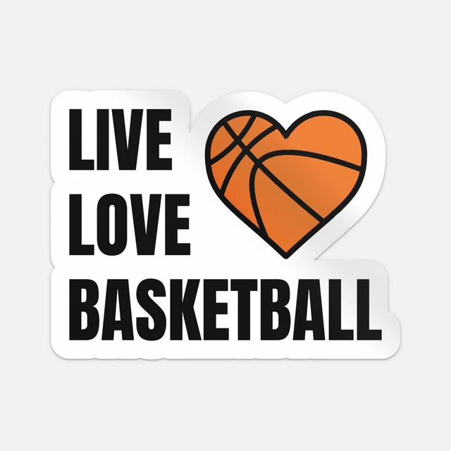 DOPASTICKER Live Love Basketball Sport Sticker Decal Phone Decal Water ...