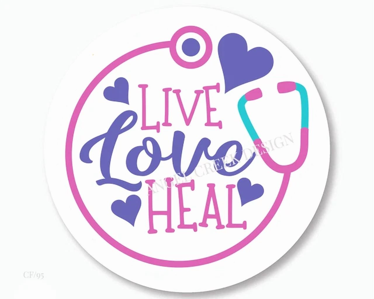 DOPASTICKER Live Love Heal Nurse Cna Rn Lna Scrapbook Stickers Phone ...