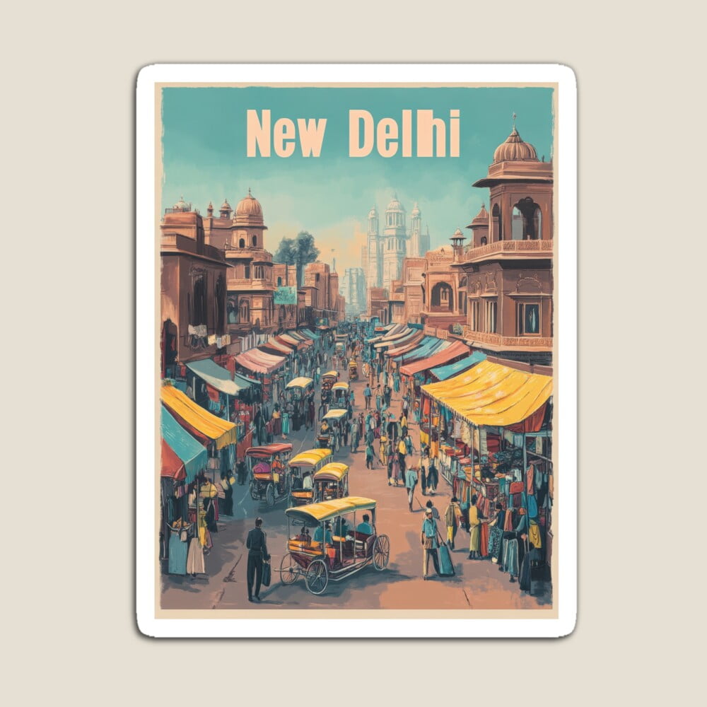 DOPASTICKER A Lively Market In New Delhi Showcases A Variety Of ...