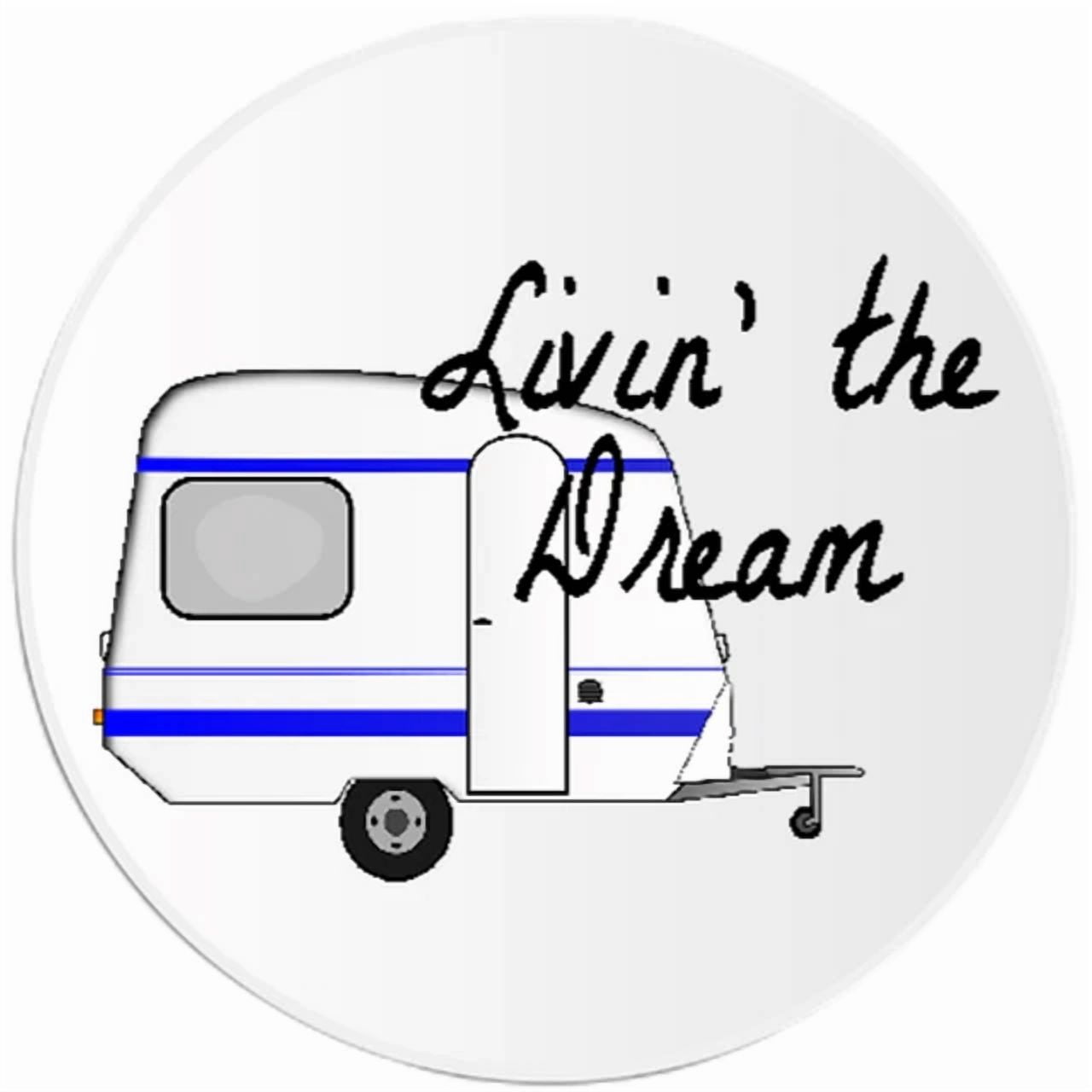 DOPASTICKER Livin The Dream Sticker, Rv Trailer Camper Camping Phone ...
