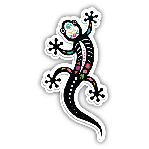 DOPASTICKER Lizard Day Of The Dead Sticker Decal Phone Decal Water ...