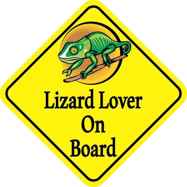 DOPASTICKER Lizard Lover On Board Sticker Animal Pets Sticker Phone ...