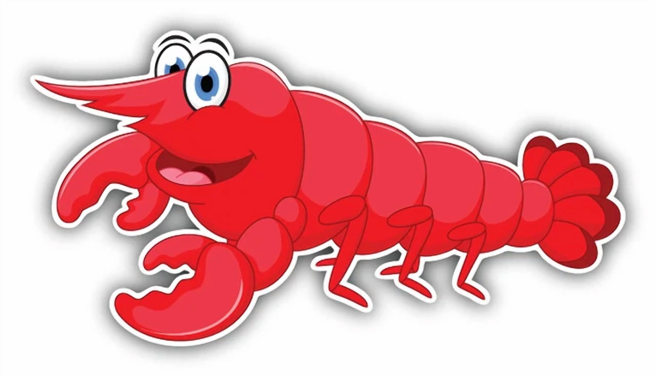 DOPASTICKER Lobster Cartoon Sticker Decal Phone Decal Water Bottle ...