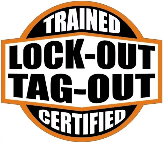 DOPASTICKER Lock-Out Tag-Out Trained And Certified Sticker Hard Hat ...