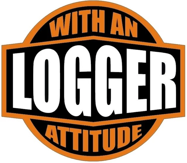 DOPASTICKER Logger With An Attitude Sticker Hard Hat Sticker Phone ...
