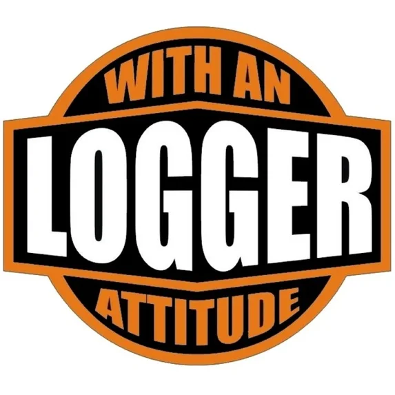 DOPASTICKER Logger With An Attitude Sticker Hard Hat Sticker Phone ...